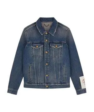 GOLDEN GOOSE Denim Coat With Logo Patch