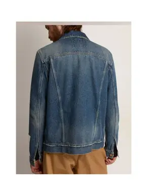 GOLDEN GOOSE Denim Coat With Logo Patch