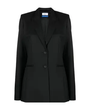 Off-White Single-breasted Long-sleeved Jacket - Black
