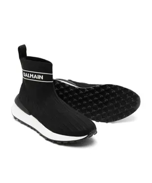 Balmain Logo-intarsia Sock Sneakers