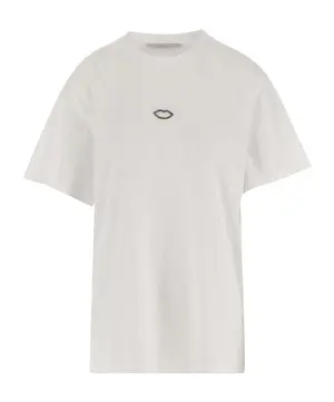 Stella McCartney Lip Embellished Crewneck T-shirt - White