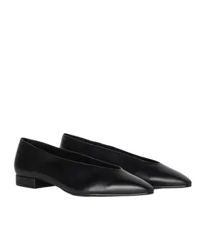 Loro Piana Rebecca Pointed-toe Ballerina Flats - Black