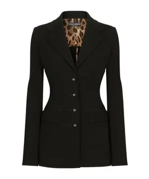 Dolce & Gabbana Dolce Gabbana Milano Stitch Single-breasted Jersey Jacket - Black