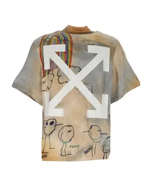 Off-White Cartoon Printed Short-sleeved Shirt
