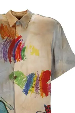 Off-White Cartoon Printed Short-sleeved Shirt