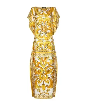 Dolce & Gabbana Dolce Gabbana Majolica Printed Twill Caftan