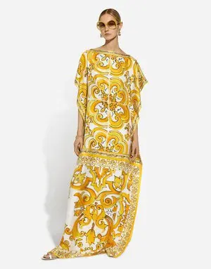 Dolce & Gabbana Dolce Gabbana Majolica Printed Twill Caftan