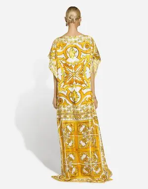 Dolce & Gabbana Dolce Gabbana Majolica Printed Twill Caftan