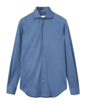 Loro Piana Buckle Long-sleeved Shirt - Blue