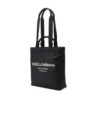 Dolce & Gabbana Dolce Gabbana Logo-printed Zipped Tote Bag