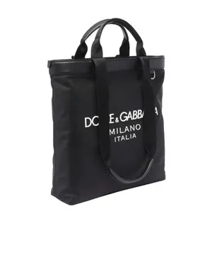 Dolce & Gabbana Dolce Gabbana Logo-printed Zipped Tote Bag