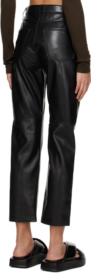 Nanushka High-rise Straight-leg Leather Pants