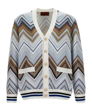 Missoni Zig-zag Woven V-neck Cardigan
