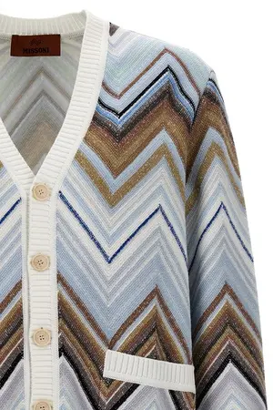 Missoni Zig-zag Woven V-neck Cardigan
