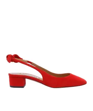 AQUAZZURA Bow-tie Slingback Pumps - Red