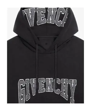 Givenchy Embroidered Logo Drawstring Hoodie