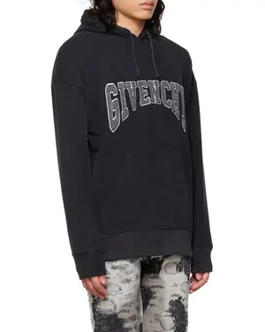 Givenchy Embroidered Logo Drawstring Hoodie