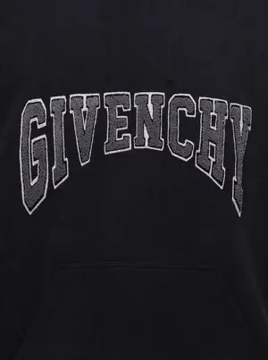 Givenchy Embroidered Logo Drawstring Hoodie