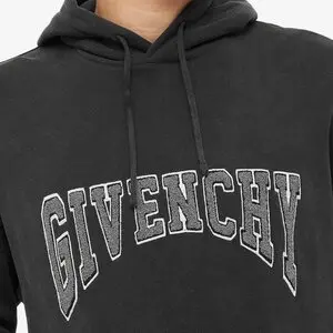 Givenchy Embroidered Logo Drawstring Hoodie