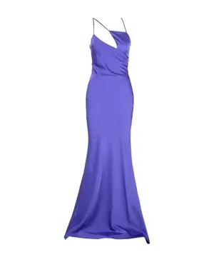 Attico Melva Asymmetrical Maxi Dress - Blue
