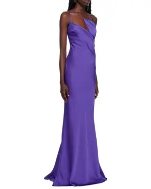 Attico Melva Asymmetrical Maxi Dress