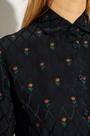 Etro Floral Embroidered Long Sleeve Shirt