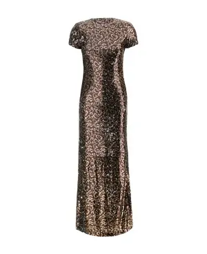 Palm Angels Open Back Sequin Embellished Midi Dress