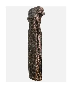Palm Angels Open Back Sequin Embellished Midi Dress