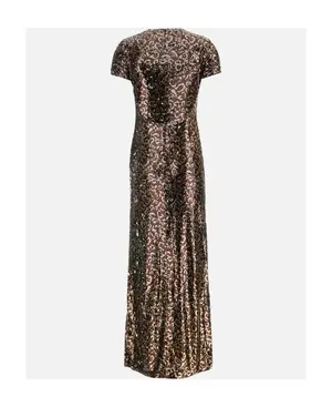 Palm Angels Open Back Sequin Embellished Midi Dress