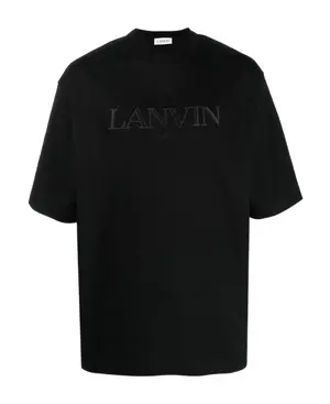 LANVIN Oversized Embroidered T-shirt - Black