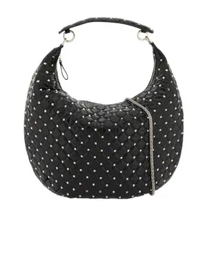 Valentino Garavani Rockstud Spike Zip-up Shoulder Bag - Black