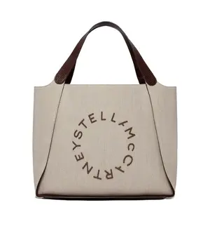 Stella McCartney Logo-appliqué Top Handle Bag - Nude