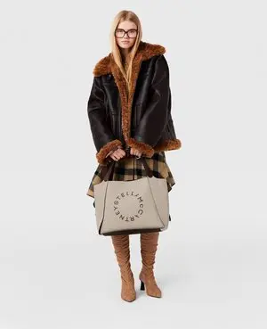 Stella McCartney Logo-appliqué Top Handle Bag