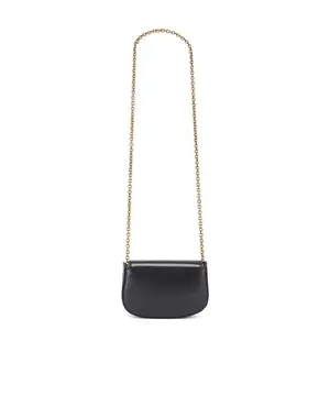 Saint Laurent Logo Plaque Foldover Top Mini Clutch Bag
