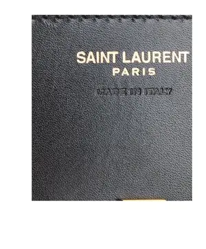 Saint Laurent Logo Plaque Foldover Top Mini Clutch Bag