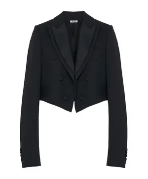 Alexander McQueen Double Lapel Cropped Jacket
