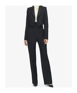 Alexander McQueen Double Lapel Cropped Jacket
