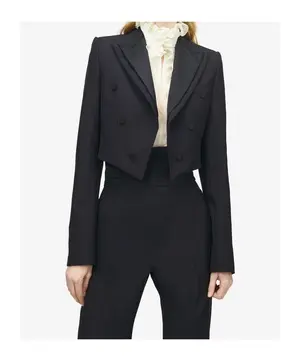 Alexander McQueen Double Lapel Cropped Jacket