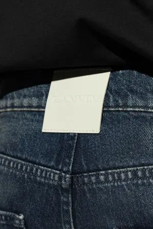 LANVIN Frayed Edge Straight Leg Jeans