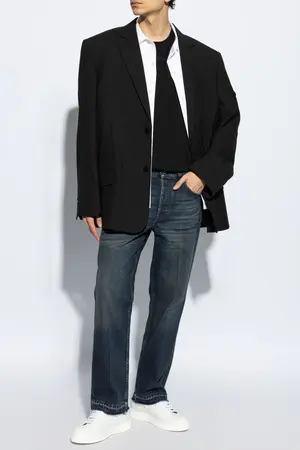 LANVIN Frayed Edge Straight Leg Jeans