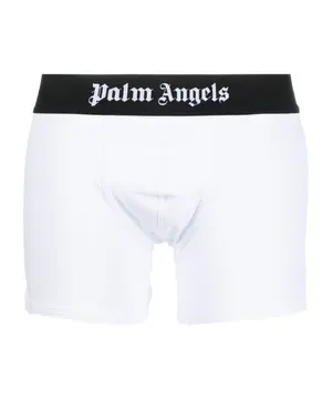 Palm Angels Elastic Logo Waist Pack Of Two Boxers - White