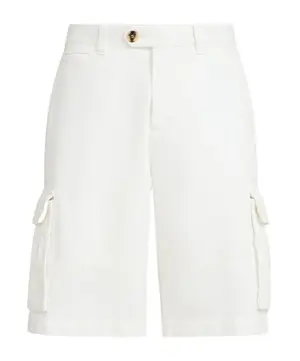 Brunello Cucinelli Cotton Cargo Shorts - White