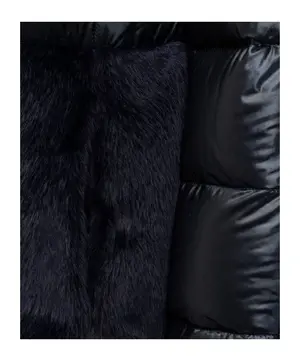 Herno High-neck Padded Down Jacket With Fur Accents