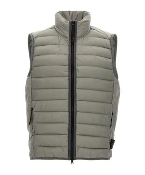 Stone Island High Neck Quilted Gilet - Grey