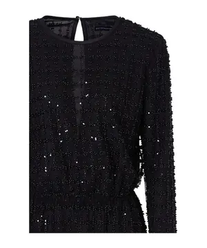 Emporio Armani Embellished Tulle Long Dress