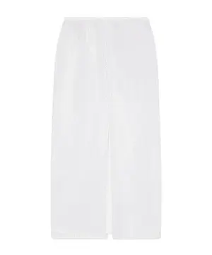 Emporio Armani Long Drill Skirt With All-over Micro Studs - White