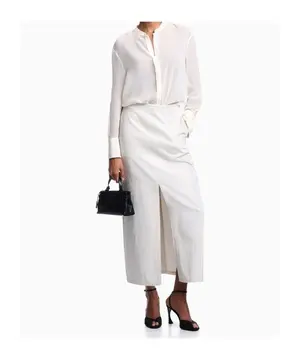 Emporio Armani Long Skirt With All-over Micro Studs