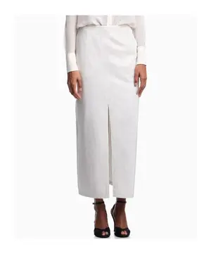 Emporio Armani Long Skirt With All-over Micro Studs