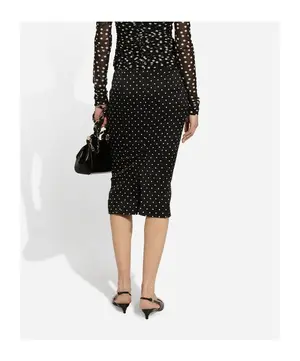 Dolce & Gabbana Polka Dot Pencil Skirt