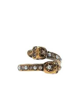 Alexander McQueen Wrapped Skull Ring - Multicolor